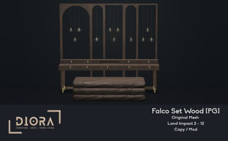 Second Life Marketplace - DIORA Falco Set Wood [PG]
