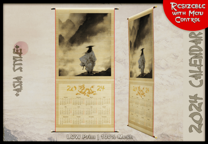 Second Life Marketplace - *ASIA STYLE* Calendar 2024 The Wind