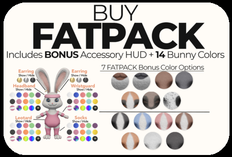 Second Life Marketplace - Aardvark : Little Fit Bunny - FATPACK