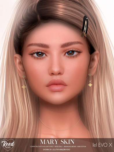 Second Life Marketplace - REED SKINS-MARY SKIN-LEL. EVO X VELOUR TONES-DEMO