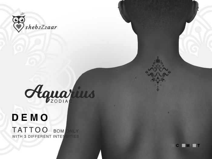 Second Life Marketplace - shebzZzaar - DEMO - TATTOO - ZODIAC Aquarius ...