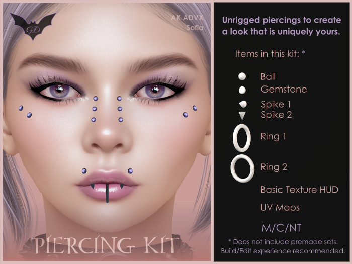 Second Life Marketplace - !GD Piercing Kit (unrigged) (ADD ME)