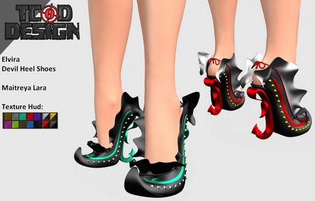 Second Life Marketplace - Devil Heel Shoes ~ Elvira [Textures Hud]. DEMO