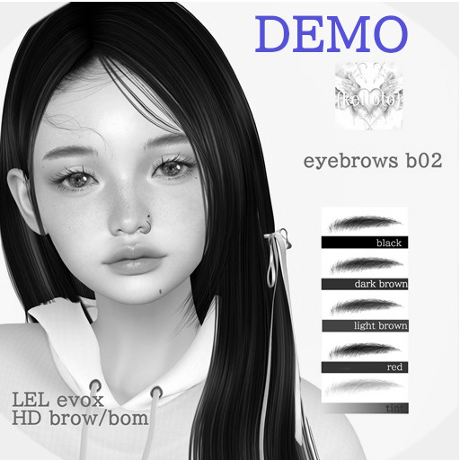 Second Life Marketplace - DEMO{keitoto}eyebrows b02 (add)