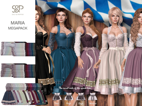 Second Life Marketplace - S&P Maria dirndl Reborn Waifu