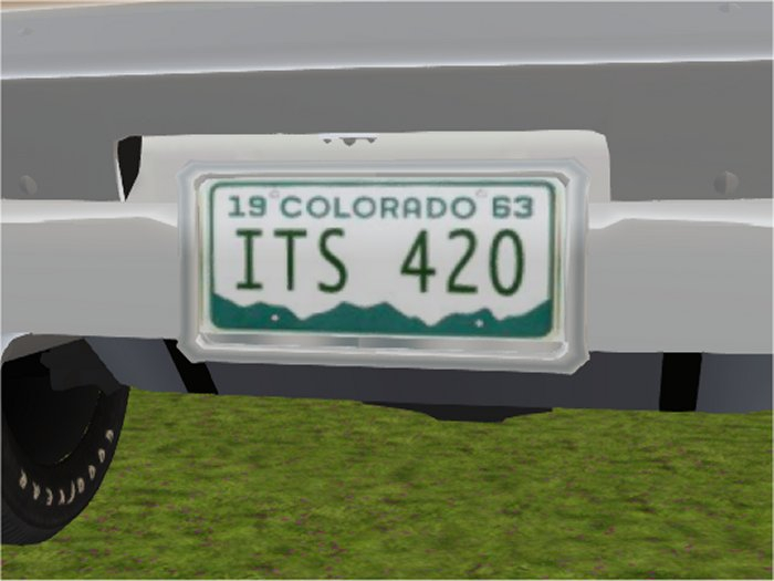 Second Life Marketplace - ITS 420 Colorado License Plate
