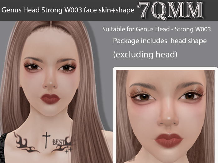 Second Life Marketplace - GENUS Strong Face SKIN +shape - 7QMM01 GIFT