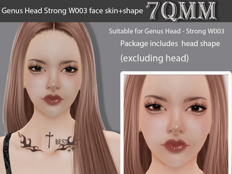 Second Life Marketplace - GENUS Strong Face SKIN+shape - 7QMM02 GIFT