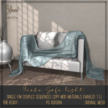 Second Life Marketplace - Lazy Sunday | Bloom! Originals - Inaba Sofa ...