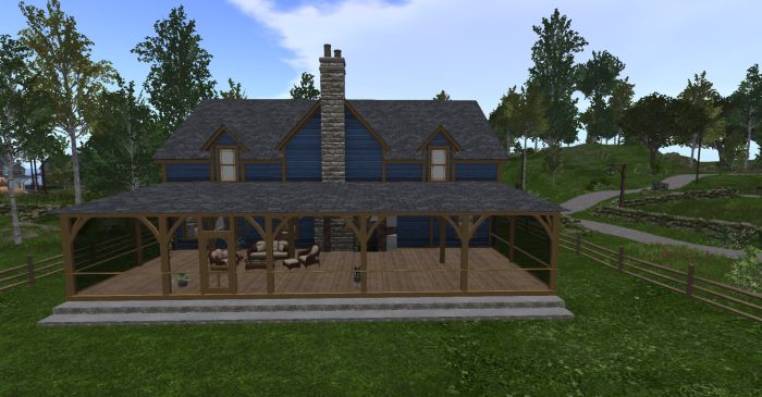 Second Life Marketplace - LH Ranch Stable View Screen Porch Ext Oak ...