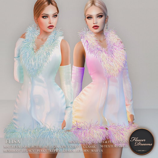 Second Life Marketplace - .:FlowerDreams:.Elisa outfit Demo