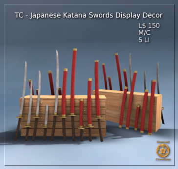 Second Life Marketplace - TC - Japanese Katana Swords Display Decor