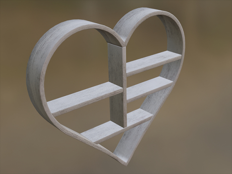 Second Life Marketplace - Heart Bookcase, Painted Wood