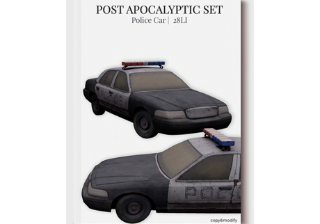 Second Life Marketplace - MINIMAL - Post Apocalyptic Set Police Car