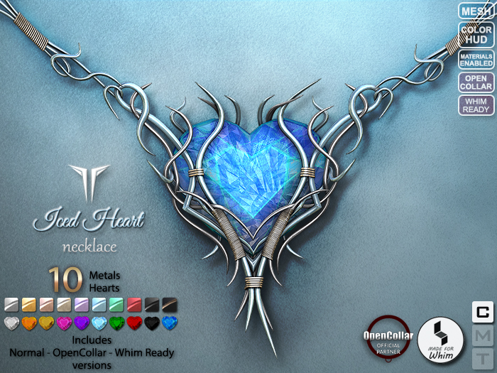 Second Life Marketplace - **RE** Iced Heart Necklace RLV - OpenCollar ...