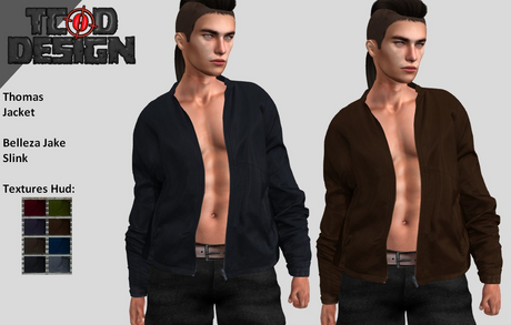 Second Life Marketplace - Jacket Thomas ~ Textures Hud ~ Mesh