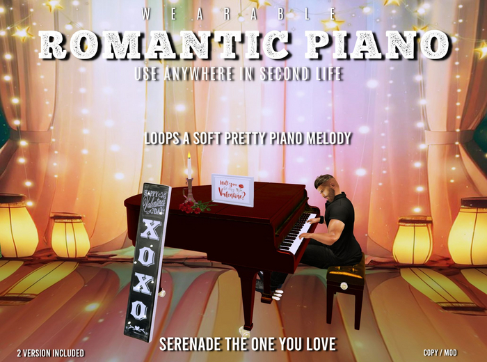 Second Life Marketplace - [WAG] Romantic Piano