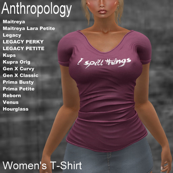 Second Life Marketplace - I spill things. Women's T-Shirt (WNTA)