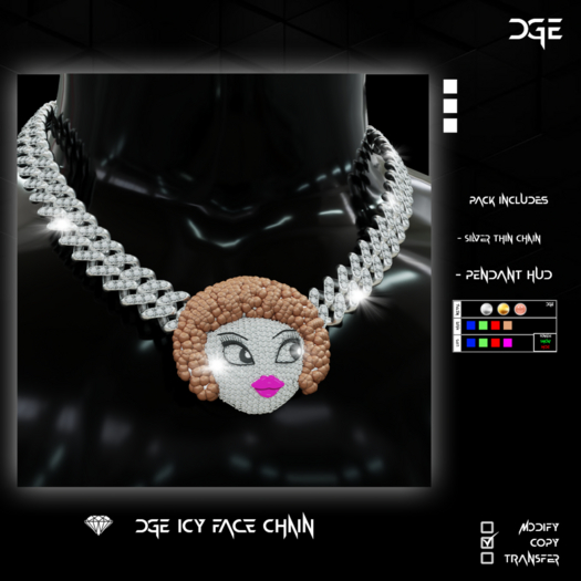 Second Life Marketplace - DGE Icy Face Chain Pack(Add me)
