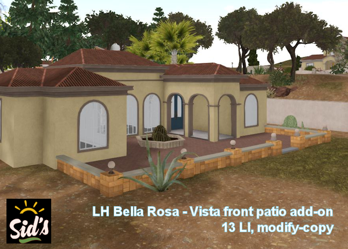 Second Life Marketplace - LH Bella Rosa - Vista Front Patio Add-on