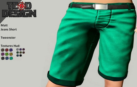Second Life Marketplace - Jeans Short ~ Matt [Textures Hud]. DEMO