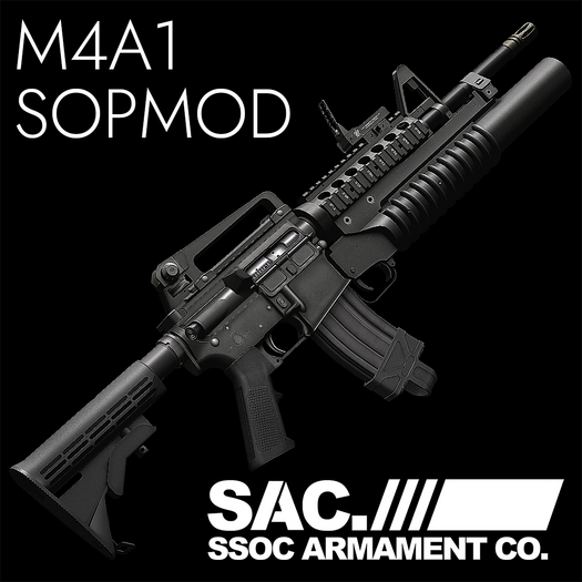 Second Life Marketplace - MESH[SAC] M4A1 SOPMOD v2.21 Full Box(Wear Me!)