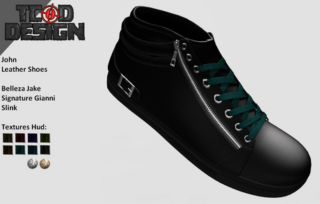 Second Life Marketplace - Leather Shoes ~ John [Textures Hud]. DEMO