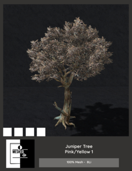 Second Life Marketplace - MeshedUp: Juniper Tree Pink/Yellow 1