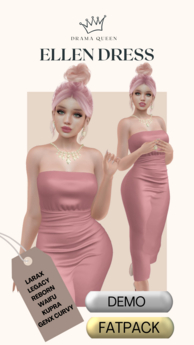 Second Life Marketplace - DRAMA QUEEN Ellen Dress - Pack 3 (ADD)