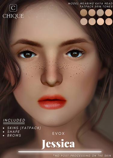 Second Life Marketplace - [Chique] Jessica Skin & Shape - Fatpack All ...