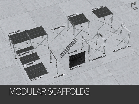 Second Life Marketplace - MODULAR SCAFFOLDS PACK