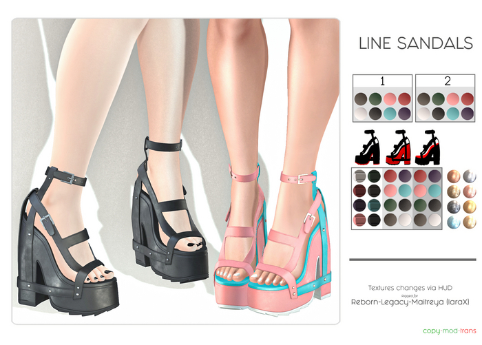 Second Life Marketplace - [NORUSH] DEMO Line Sandals