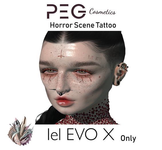 Second Life Marketplace - Peg Cosmetics Horror Scene Tattoo Lel EvoX