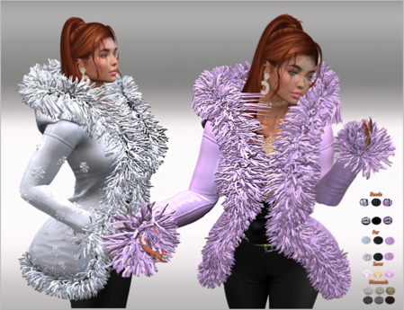 Second Life Marketplace - HOODE-Jacket with Fur,Snow & Diamonds 21x ...