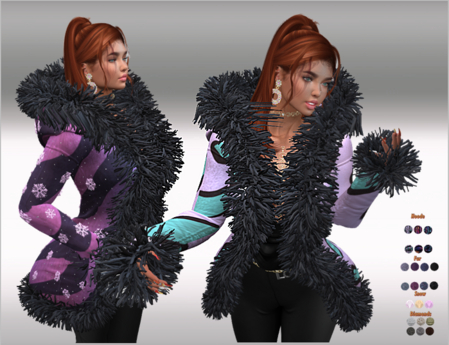 Second Life Marketplace - HOODE-Jacket with Fur,Snow & Diamonds 23x ...