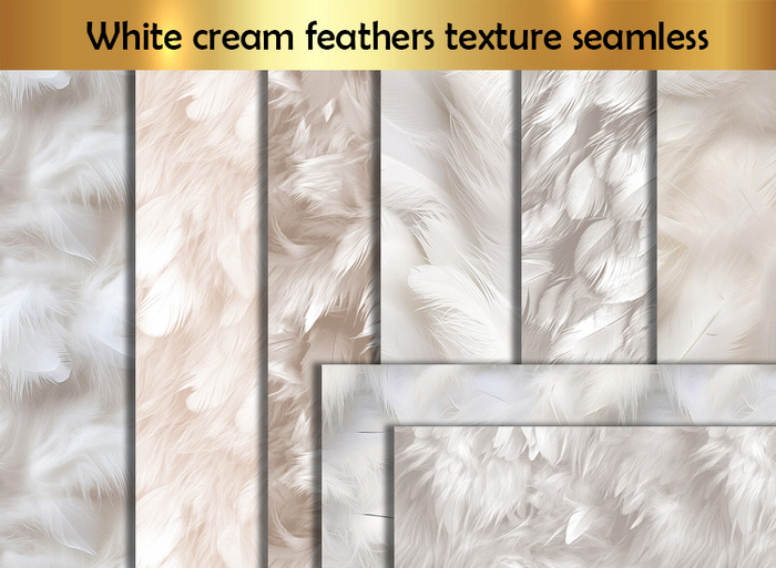 Second Life Marketplace - White cream feathers
