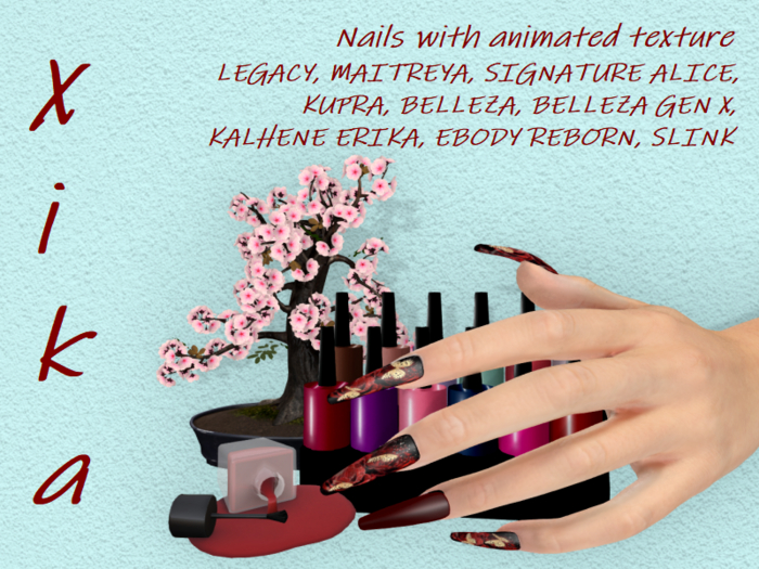 Second Life Marketplace - Xika ^ Animated nails 3