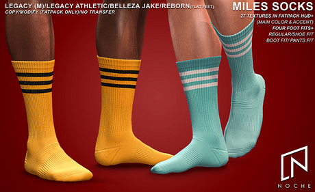 Second Life Marketplace - Noche. Miles Socks White