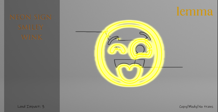 Second Life Marketplace - Lemma-Neon sign Smiley Wink