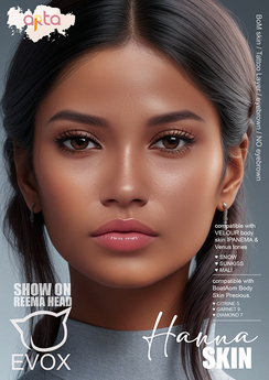 Second Life Marketplace - ArtA - Hanna Skin / CATWA EVOX / Sunkiss