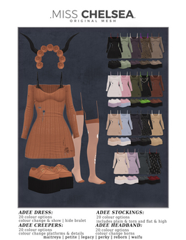 Second Life Marketplace - .miss chelsea. Adee Headband Colour Pack 3