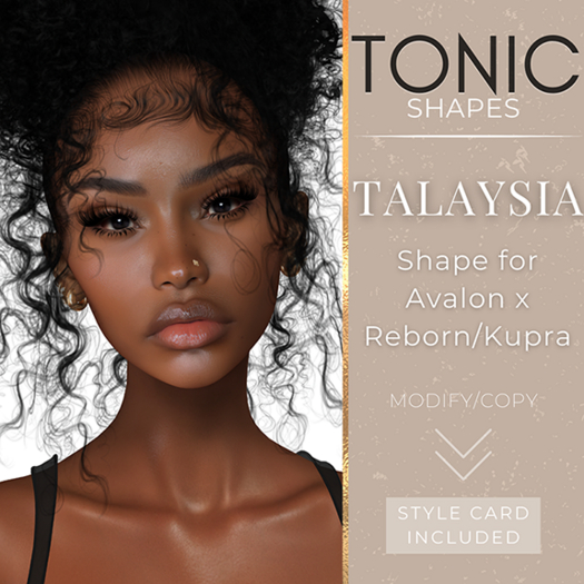 Second Life Marketplace - TONIC - Talaysia Shape - For Lelutka Avalon x Reborn/Kupra