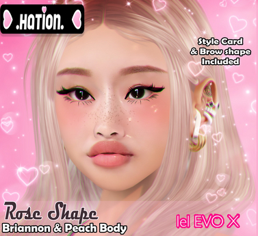 Second Life Marketplace - .HATION. Rose Shape Briannon evo x & Peach Body