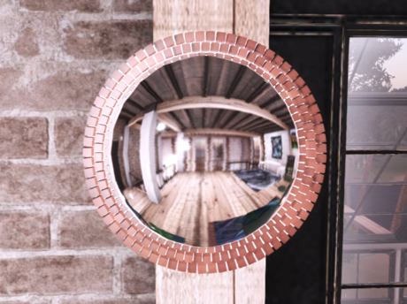 Second Life Marketplace - Mirror Round Reflective - Copper Brown w resizer