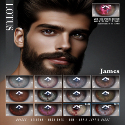 Second Life Marketplace - 7. LOTUS.James Eyes [boxed]