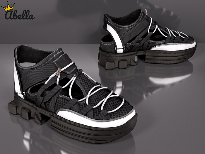 Second Life Marketplace - Unisex Black Runners (DEMO)