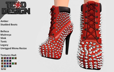 Second Life Marketplace - Studded Boots ~ Amber [ADD ME]...