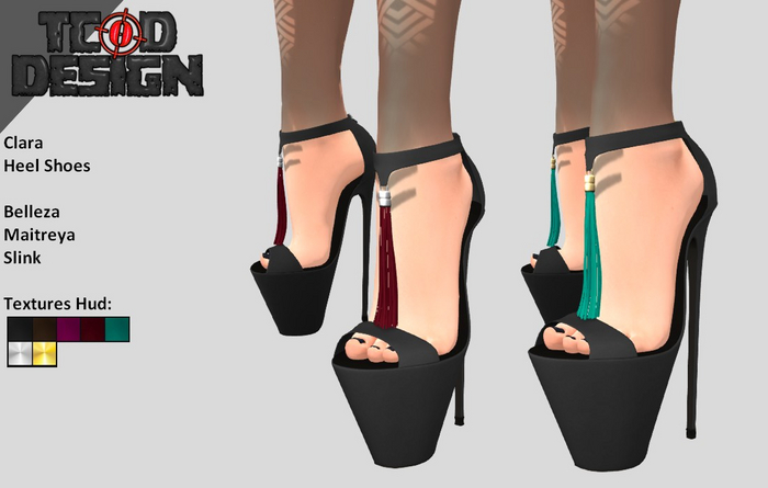 Second Life Marketplace - Heel Shoes ~ Clara [Textures Hud]...