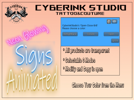 Second Life Marketplace - Neon Sign (Open-Closed-Brb) (animated BLINK ...
