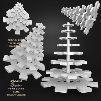 Second Life Marketplace - !Lyrical B!zarre Templates! - Gear Tree MESH ...